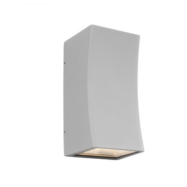 Cougar-Ramada 2lt LED Exterior Wall Light - Charcoal / Silver