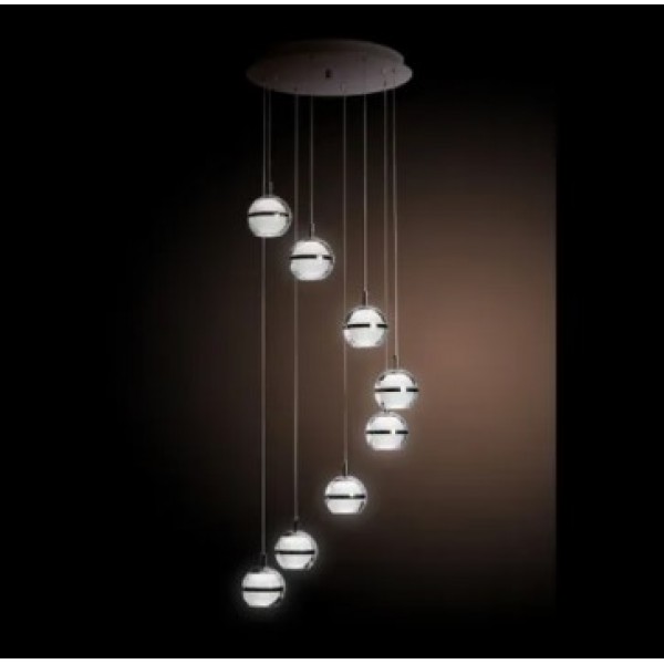 Vencha -POD LED Pendant Light -8 Light - 5000K